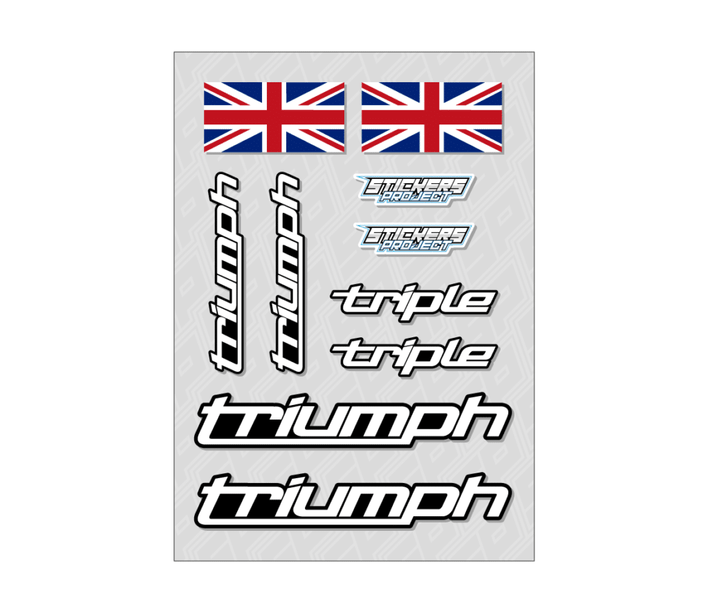 Order A4 TRIUMPH sticker sheet - Premium Quality